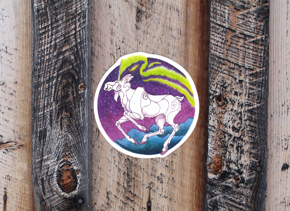 "Prancing Unimoose" Vinyl Sticker - FJ Creations